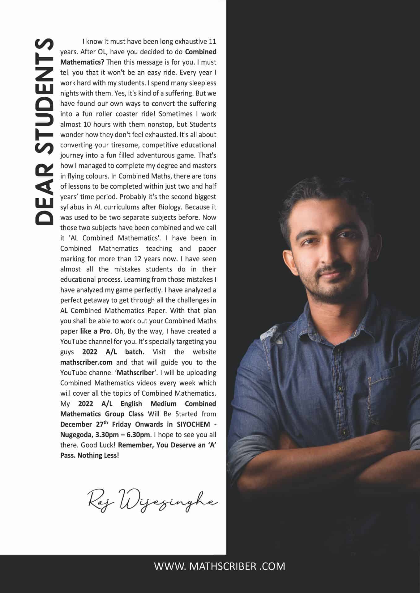 A/L Classes – Mathscriber